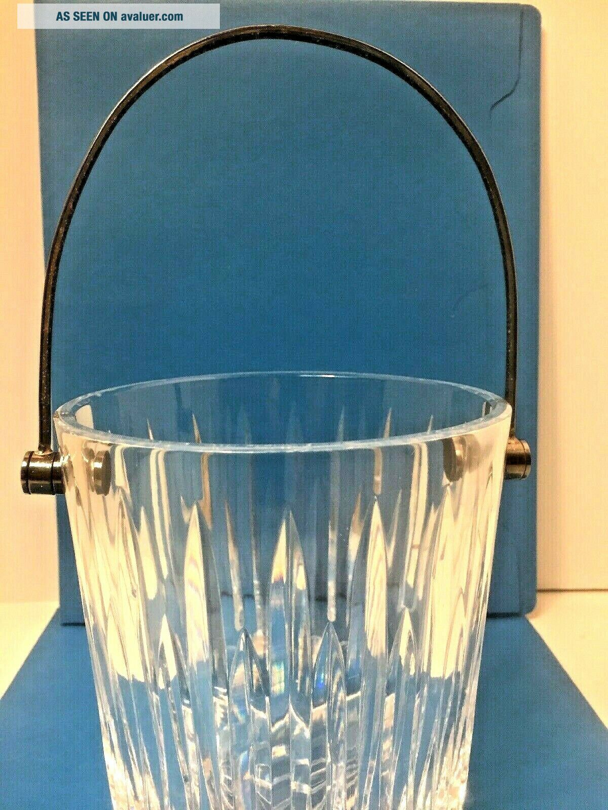 Rare Waterford CRYSTAL IRELAND CARINA Ice Bucket With Silver Plate ...