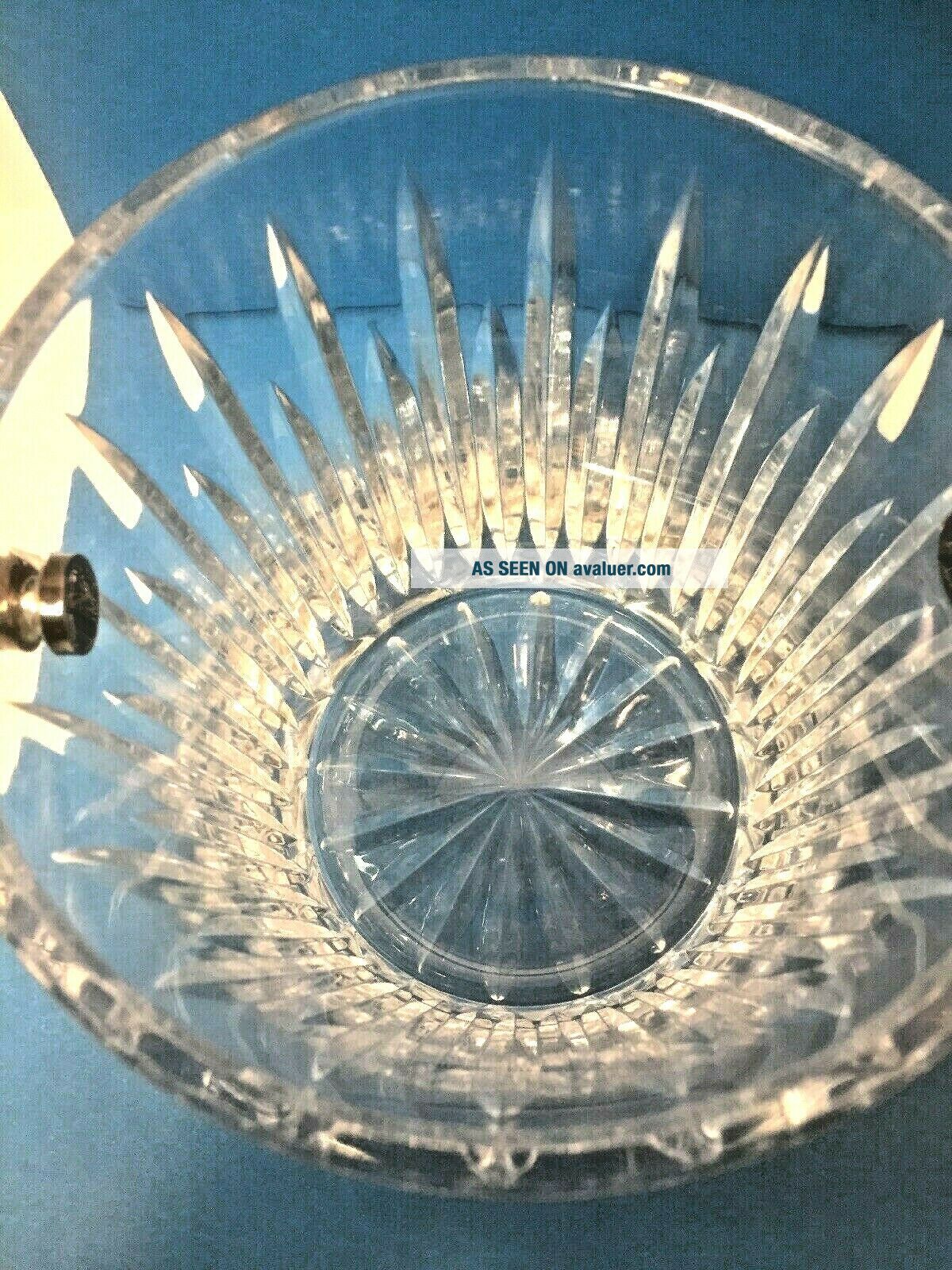 Rare Waterford CRYSTAL IRELAND CARINA Ice Bucket With Silver Plate ...