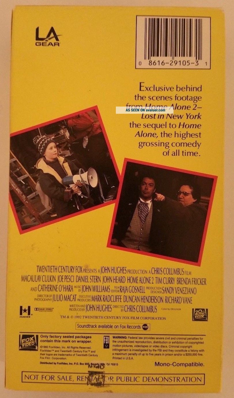 Behind The Scenes - Home Alone 2: Lost In York 1992 Promo VHS RARE HTF ...