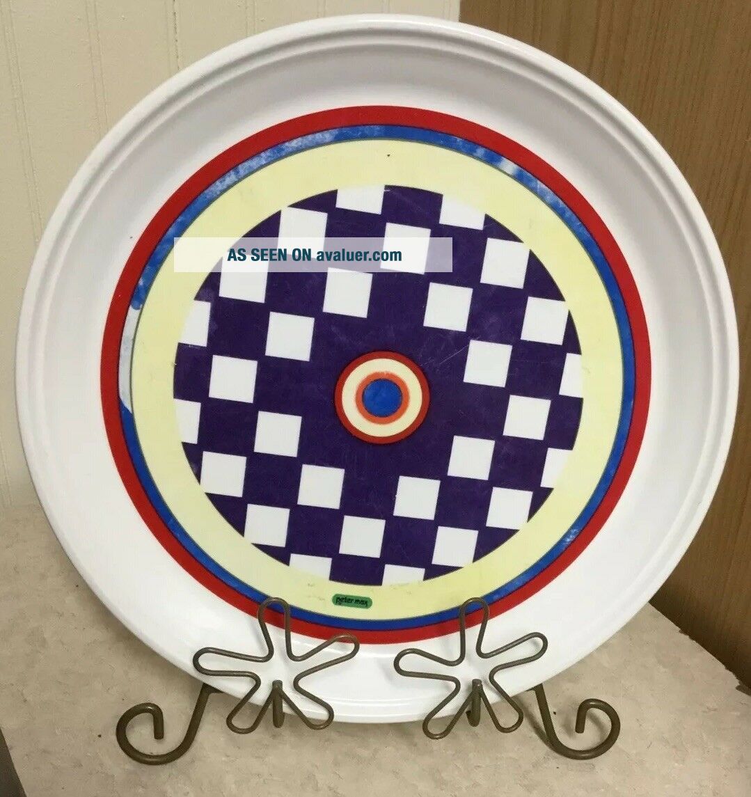 RARE Vintage 1960 ' S Peter Max Opticon Checkerboard Iroquois Plate ...