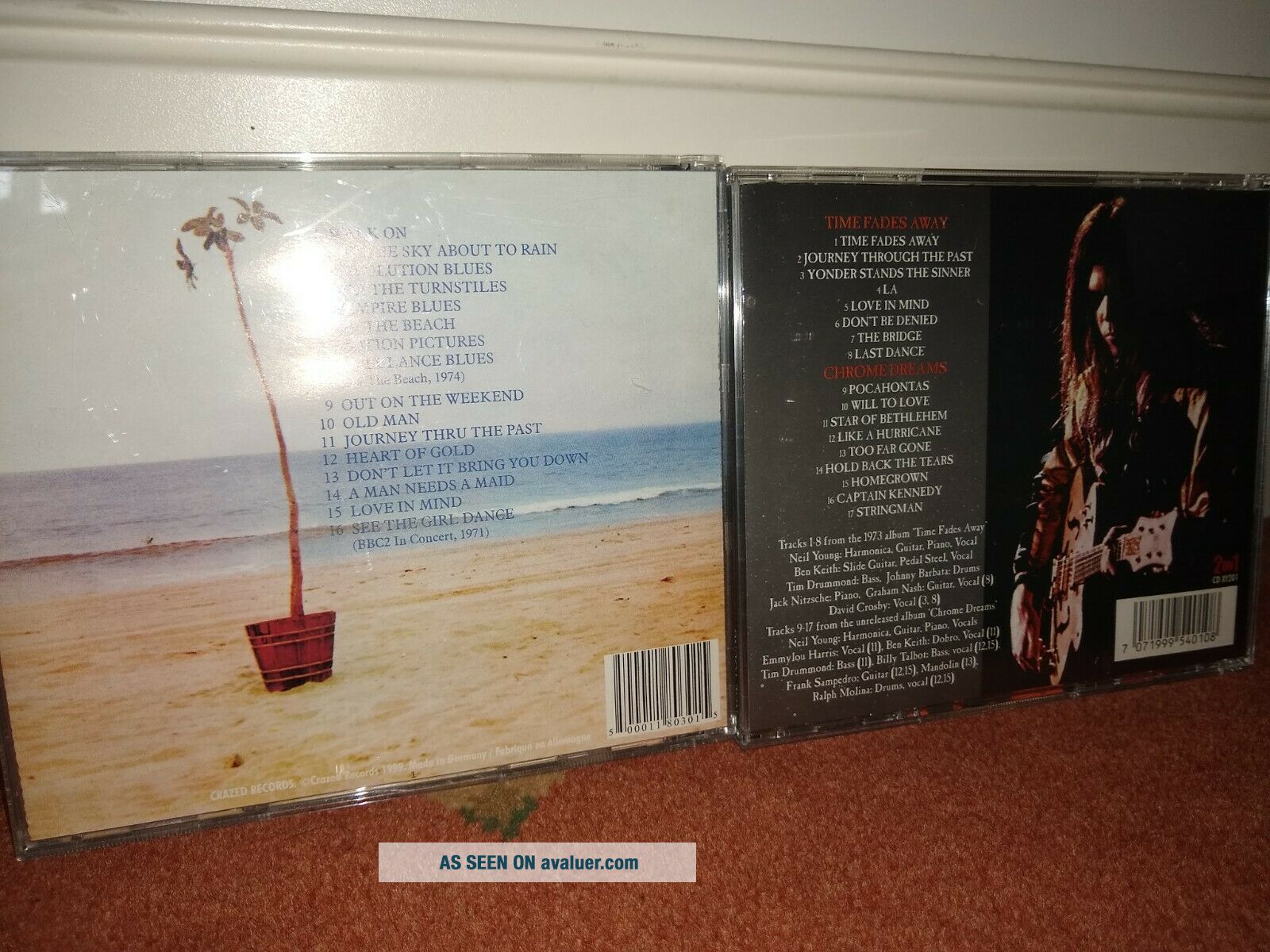 Neil Young Bootleg CDs - RARE - On The Beach And Time Fades Away/Chrome ...