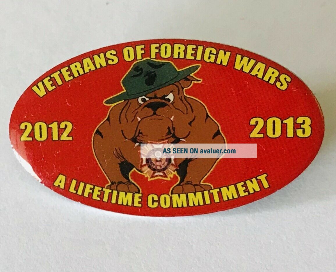 Bulldog Veterans Of Foreign Wars 2013 VFW Military Pin Badge Rare ...