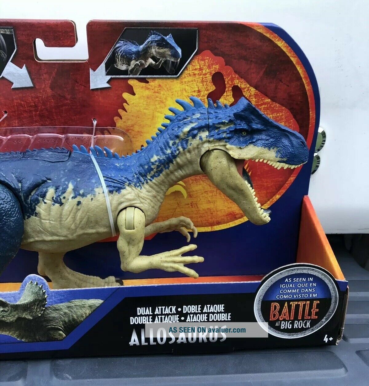 Jurassic World Park Dino Rivals Dual Attack ALLOSAURUS Figure Toy HTF ...