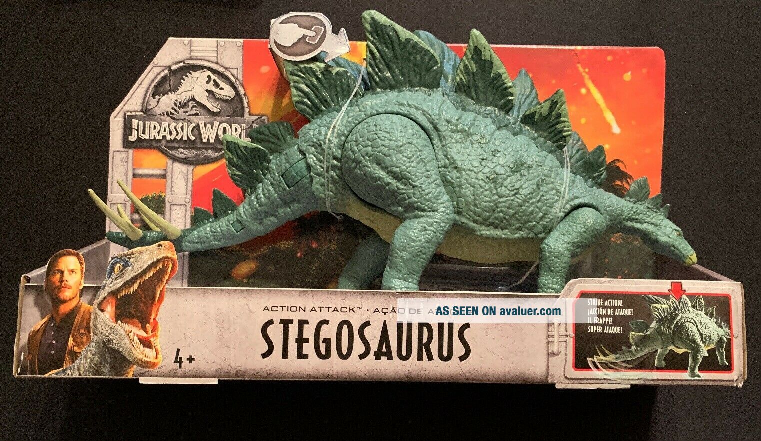 Mattel Jurassic World Action Attack Stegosaurus Action Figure | #8597147