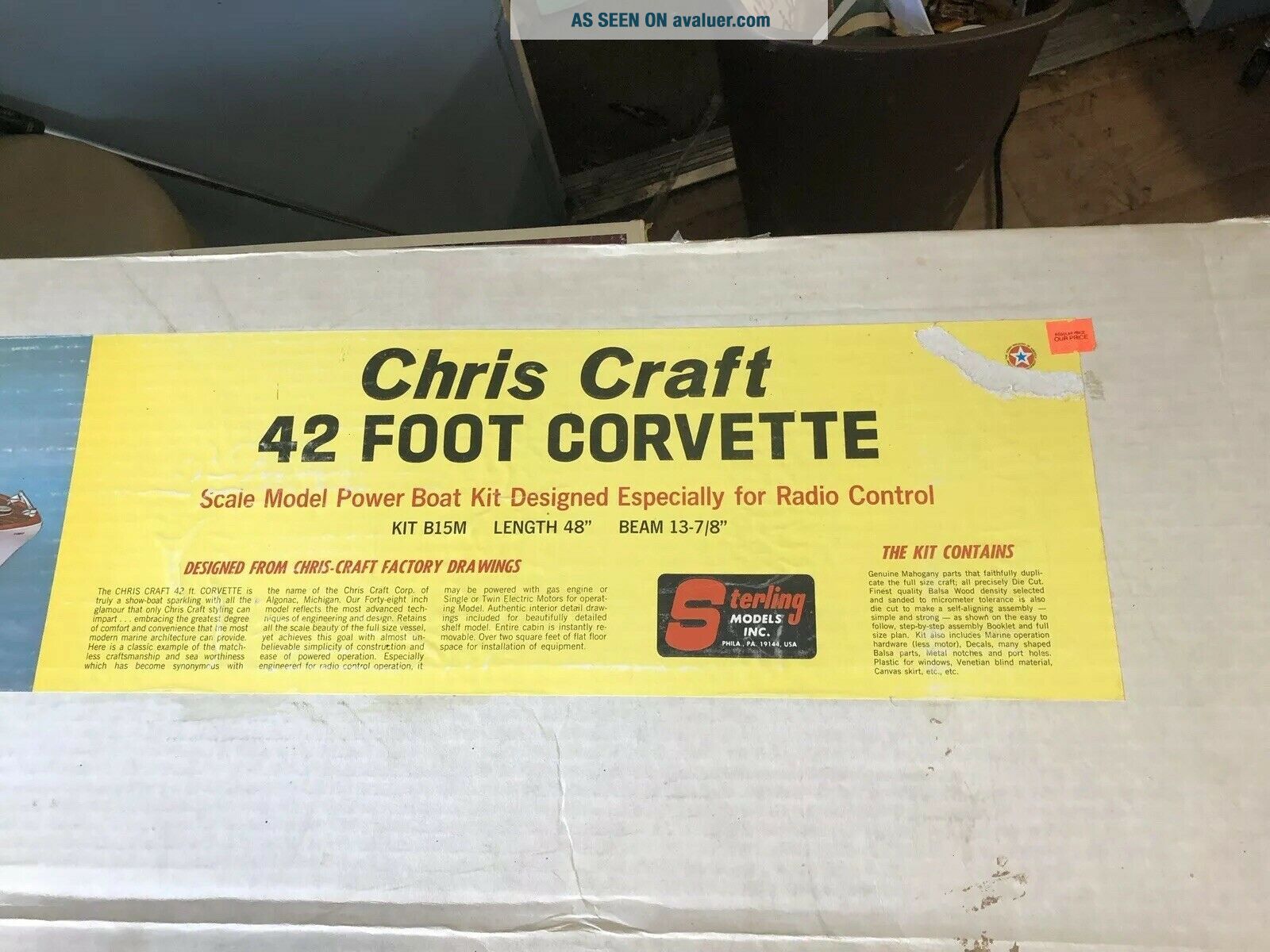 Sterling Chris Craft 42 Foot Corvette Wooden Boat Model Complete ...