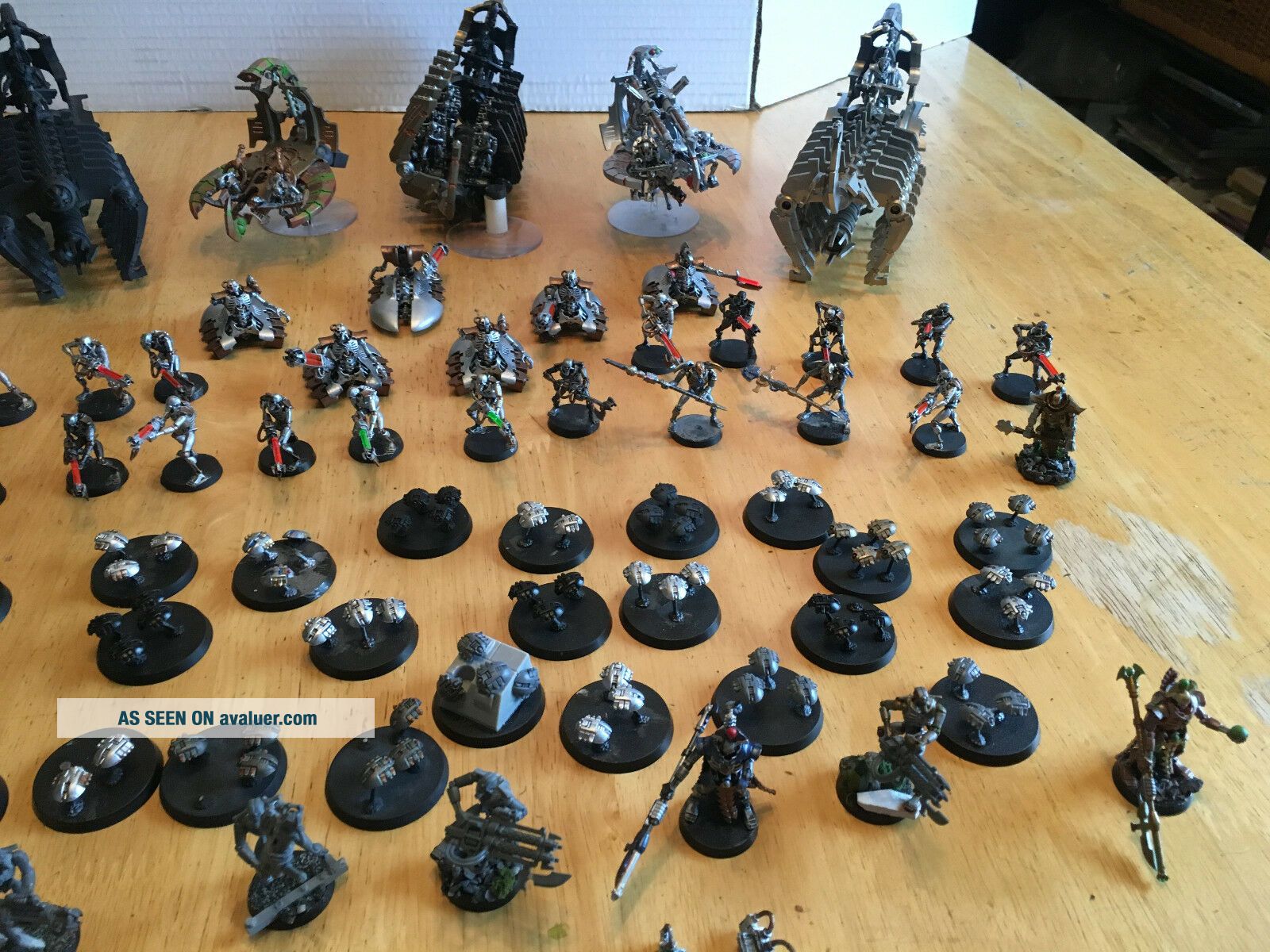 Warhammer 40K Necron Warriors Some Painted Plus Canoptek Scarabs Blades ...
