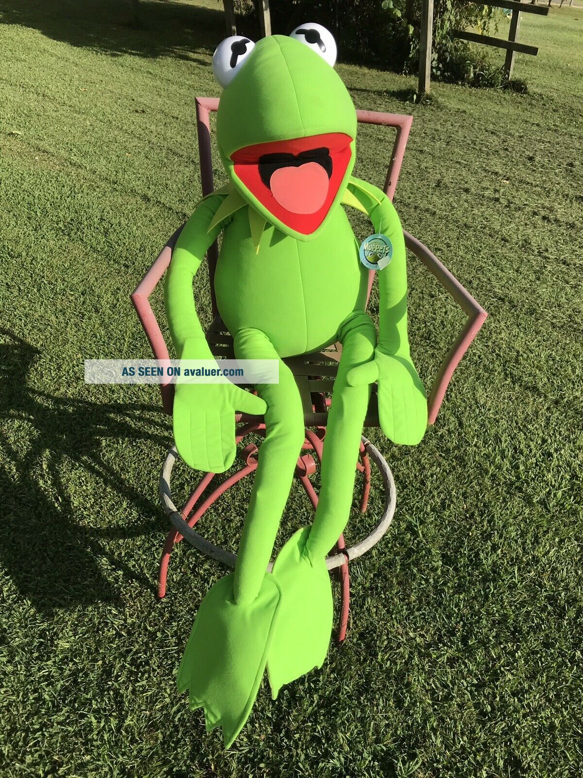 RARE 44” TALL Giant Large Huge Kermit The Frog Stuffed Plush Muppets W ...