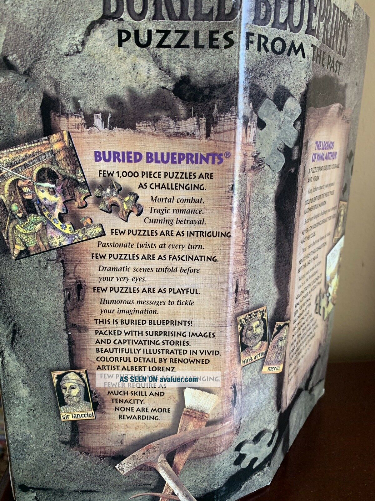 The Legend Of King Arthur Buried Blueprints Puzzle 1990 Bepuzzled ...