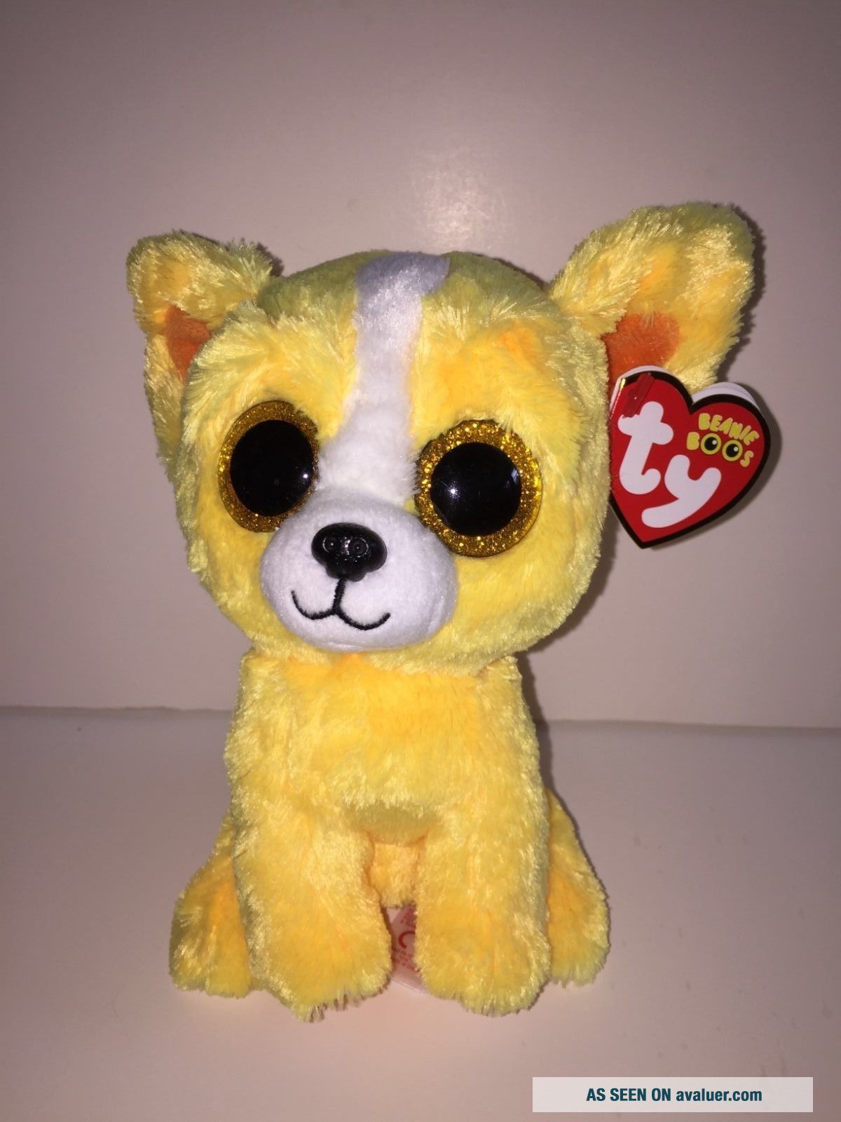 TY DANDELION YELLOW DOG BEANIE BOOS, TAG - HTF - SOFT - LOVES LEMONADE ...