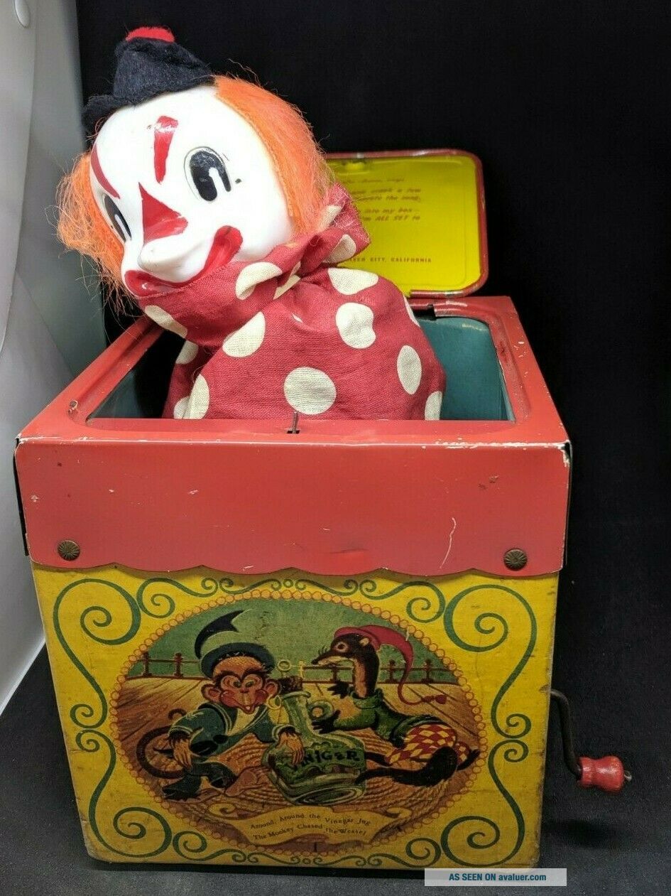 VINTAGE MATTEL MUSIC MAKER TOY - JACK IN THE BOX - 