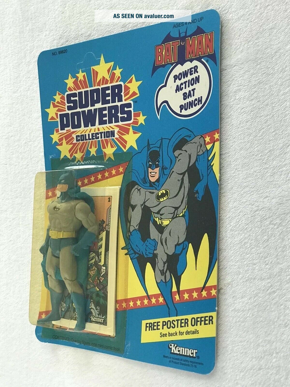 Vintage Kenner Powers Batman Action Figure 1984 DC Comics - NEAR | #8657477