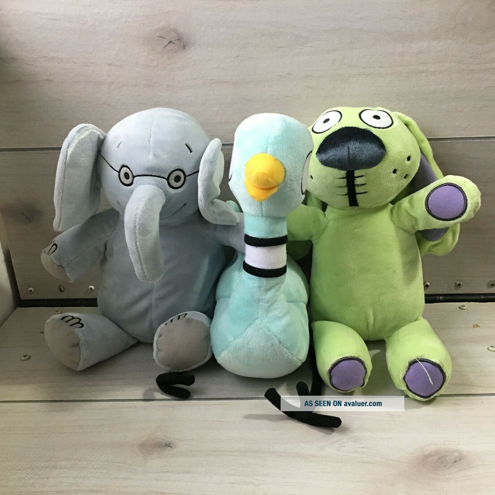 A70 Kohls Mo Willems Elephant Bunny Pigeon Plush 12 " Stuffed Toy Lovey ...
