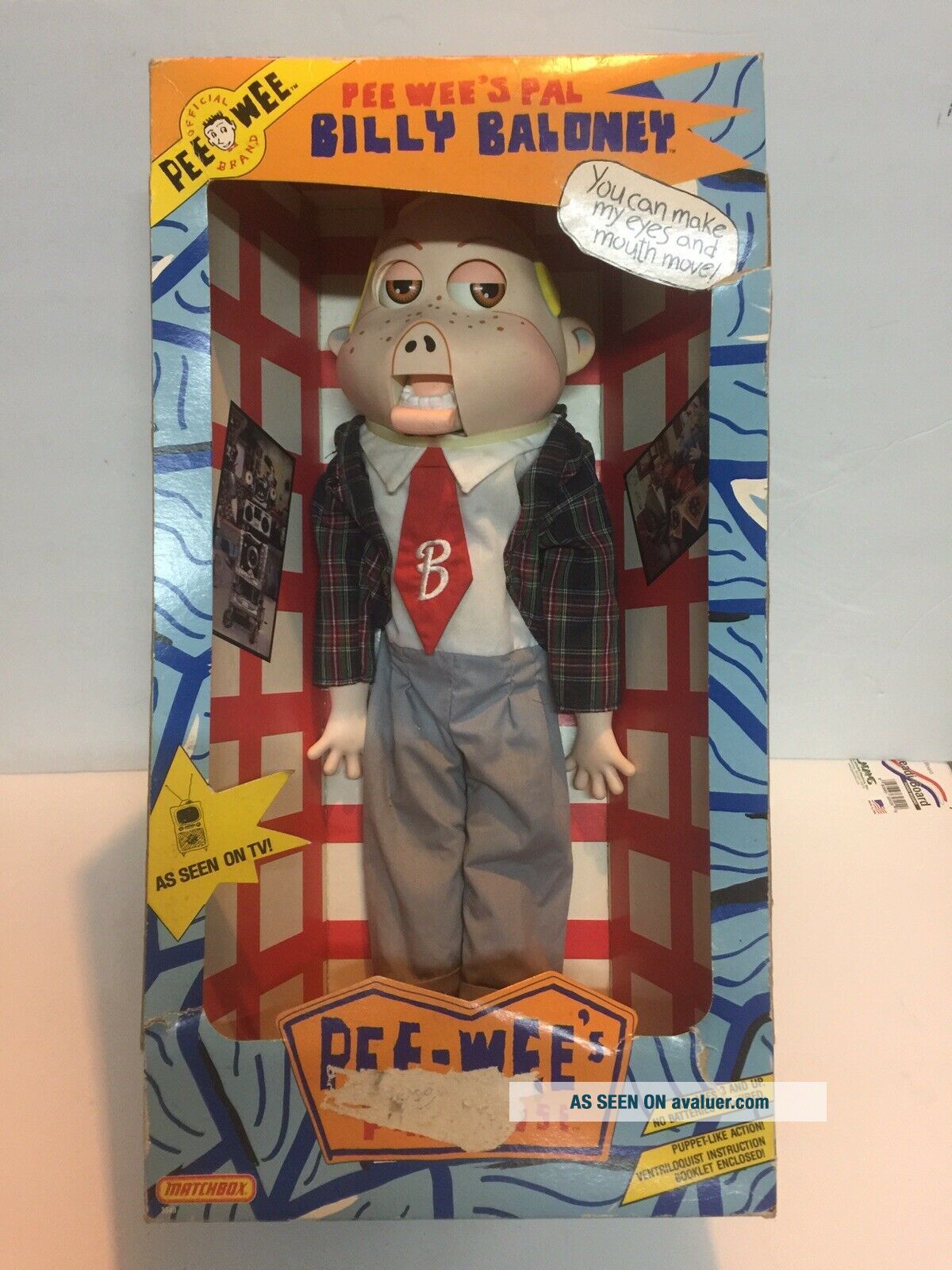 1988 Pee Wee’s Playhouse Billy Baloney Puppet 18” Tall | #8664596