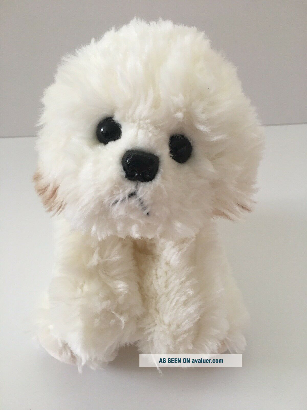 Russ Berrie Dog Plush Puppy Muffin Jr White Bichon Frise Stuffed Animal ...