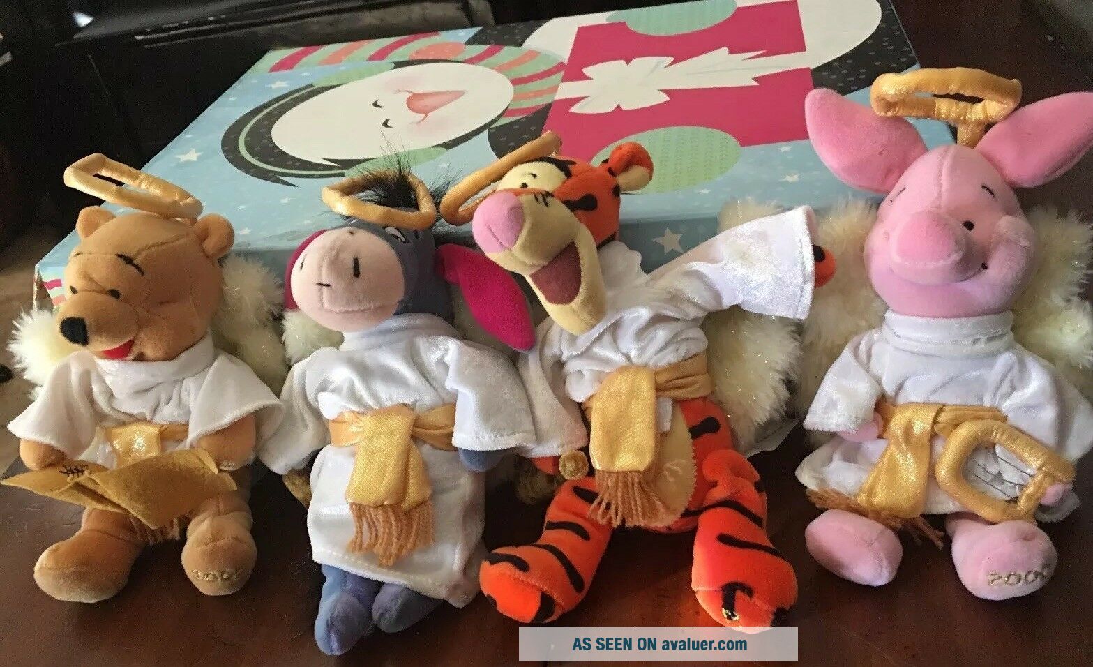 Disney Winnie The Pooh Tiger Piglet Eeyore Christmas Angel Plush 2000 ...