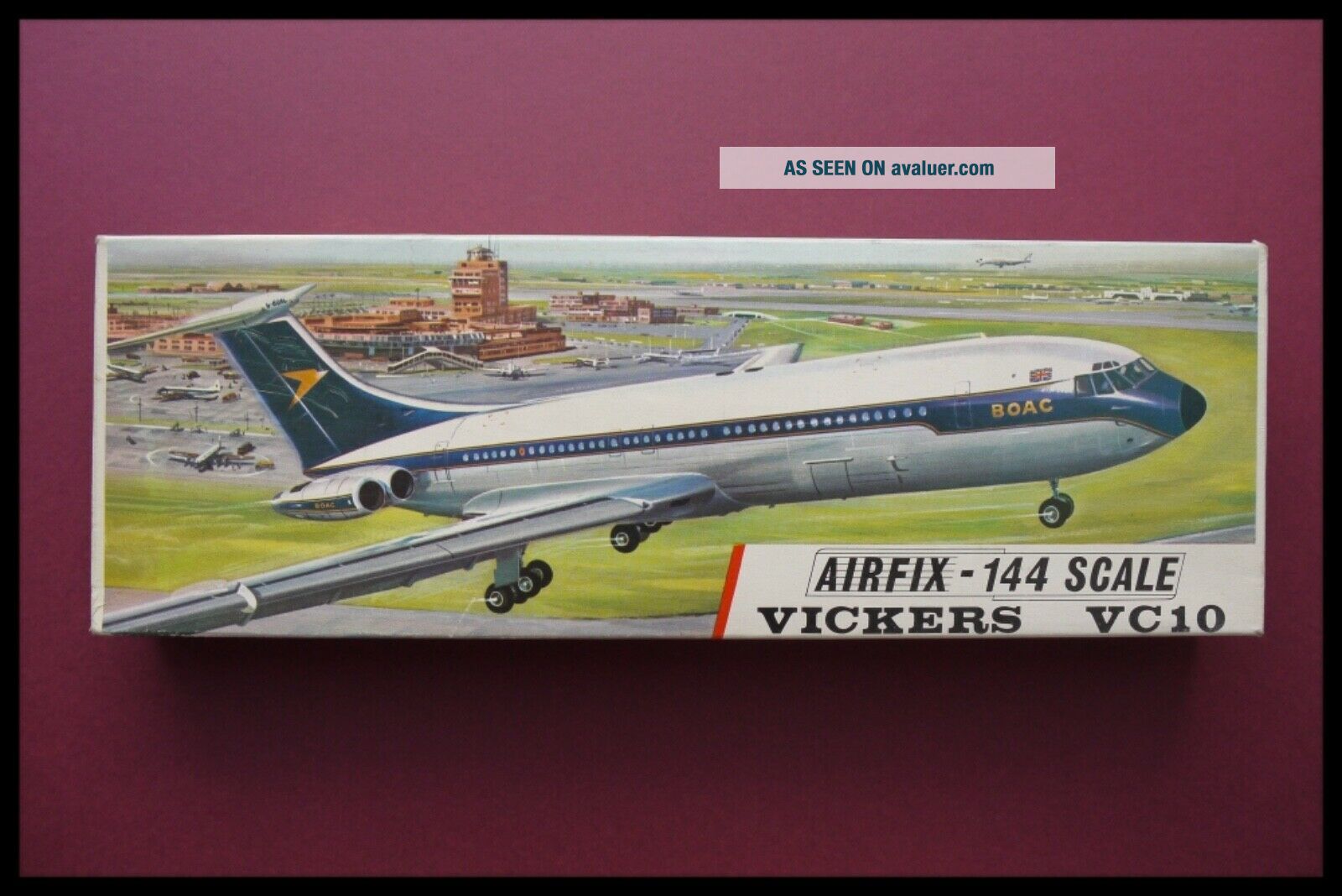 VINTAGE AIRFIX BOAC VICKERS VC10 1/144 SCALE PLASTIC MODEL KIT SK601 ...