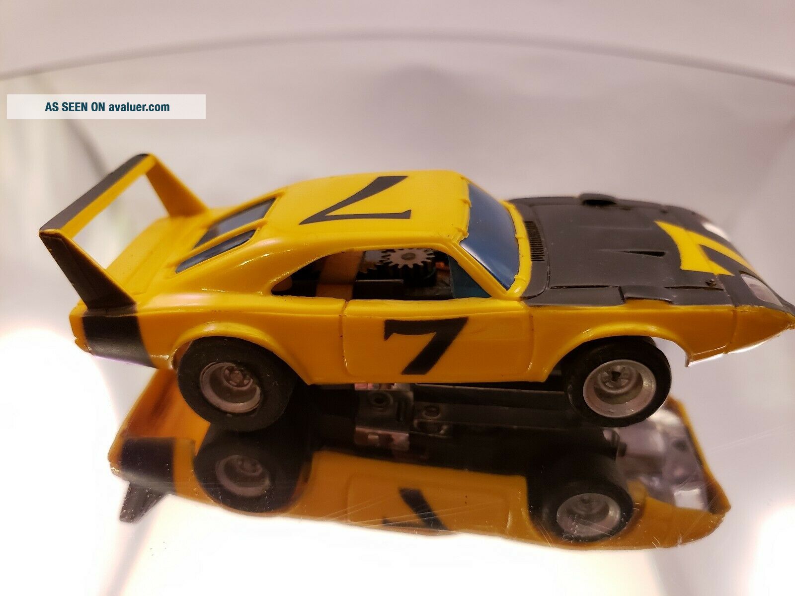 Aurora AFX Slot Car 1976 Dodge Charger Daytona Flamethrower In Yellow ...