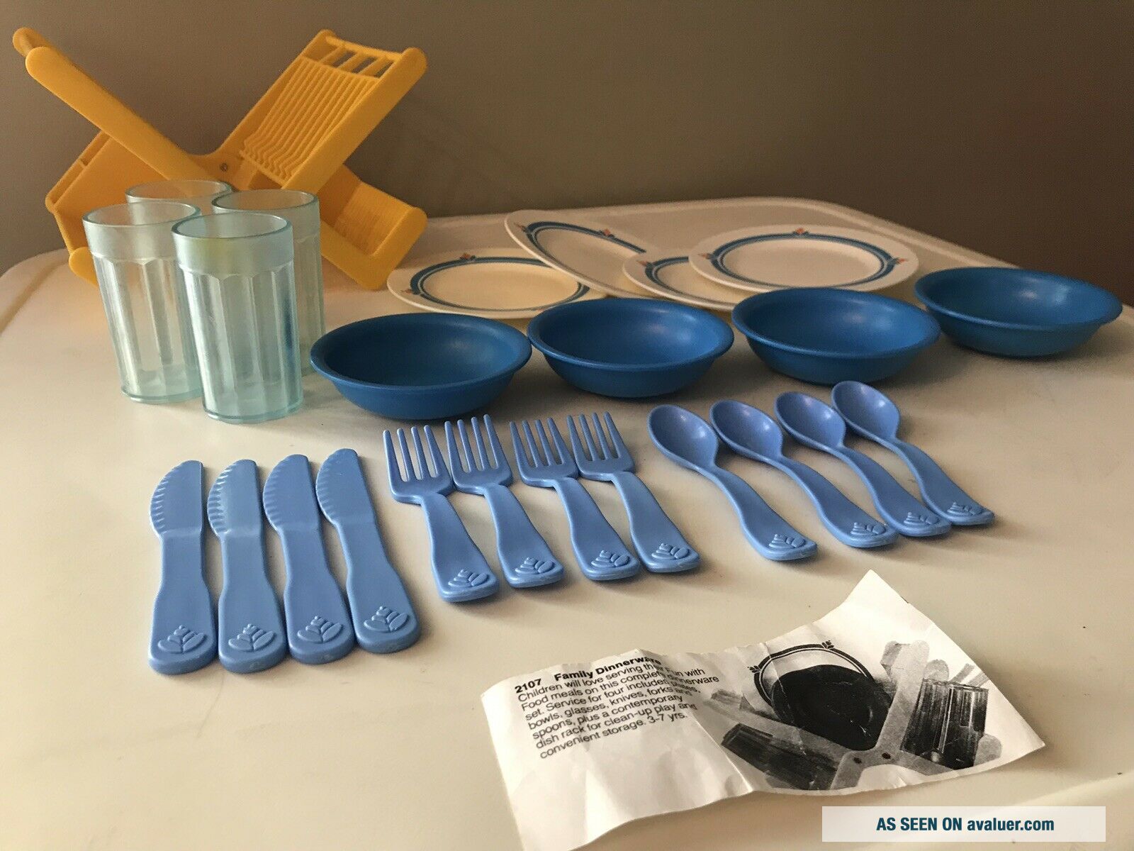 Fisher Price Fun With Food Family Dinnerware Set With Drying Rack ...