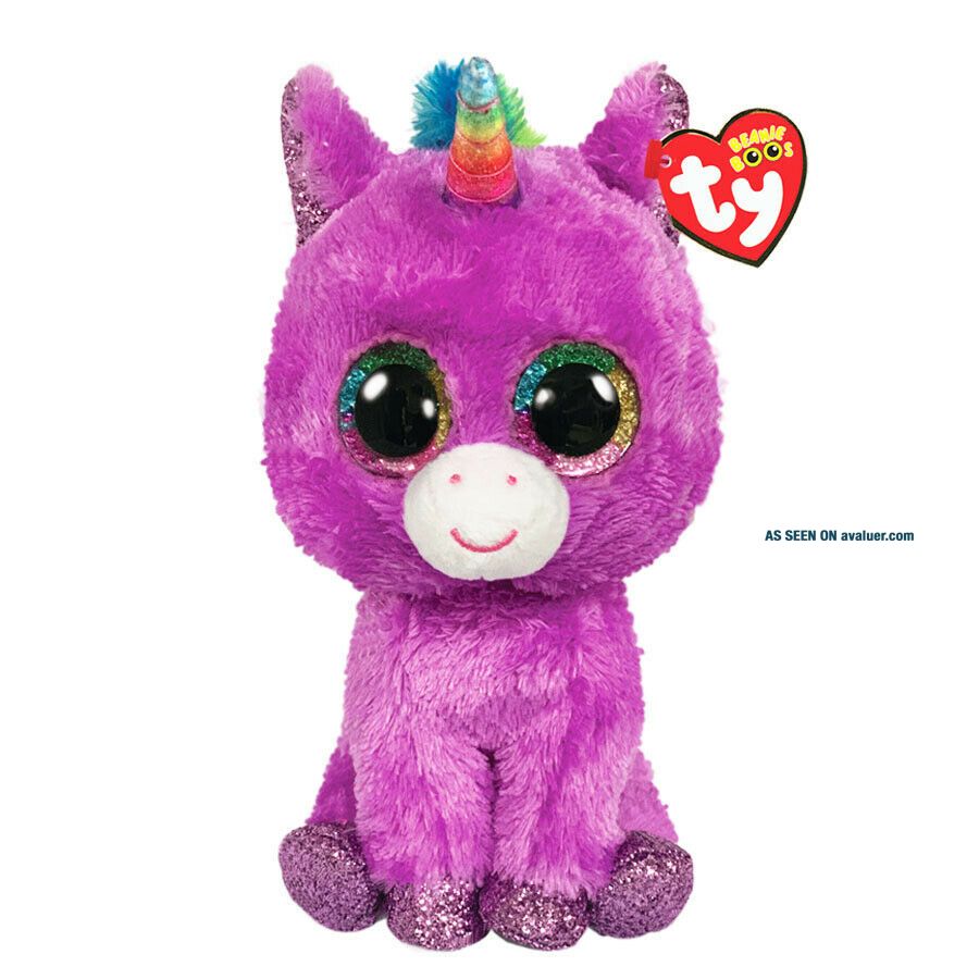 Rosette Purple Unicorn - Ty Beanie Boo Plush Stuffed Animal Toy ...