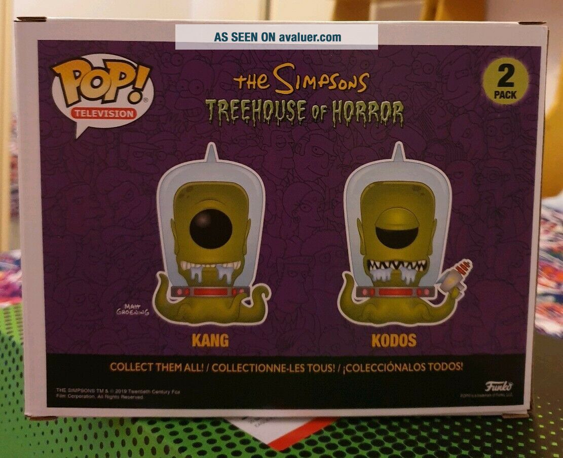 The Simpsons Kang And Kodos 2 Pack SDCC 2019 Funko POP Vinyl Figure (RS ...