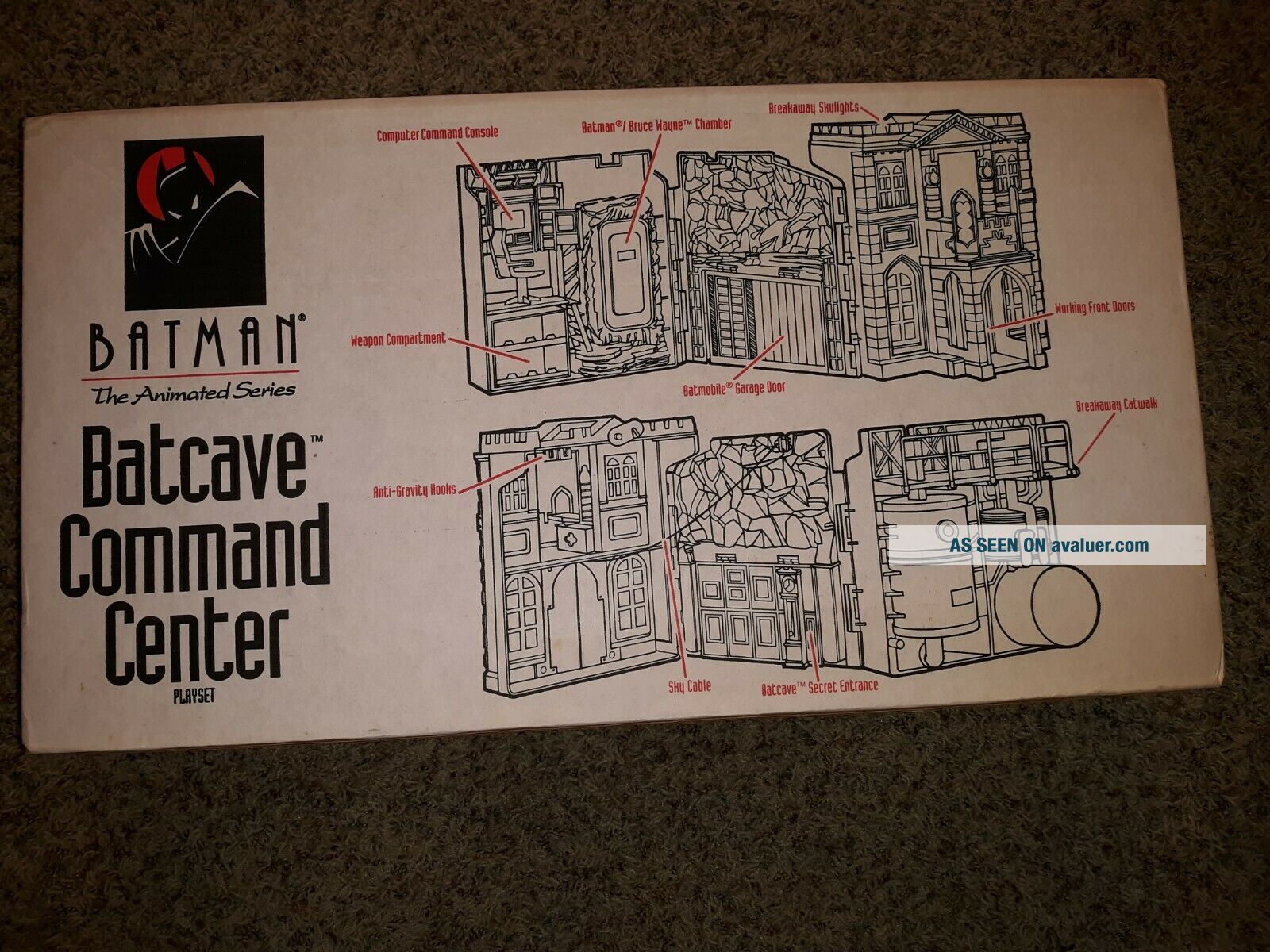 BATMAN THE ANIMATED SERIES BATCAVE COMMAND CENTER MIB KENNER PLAYSET ...