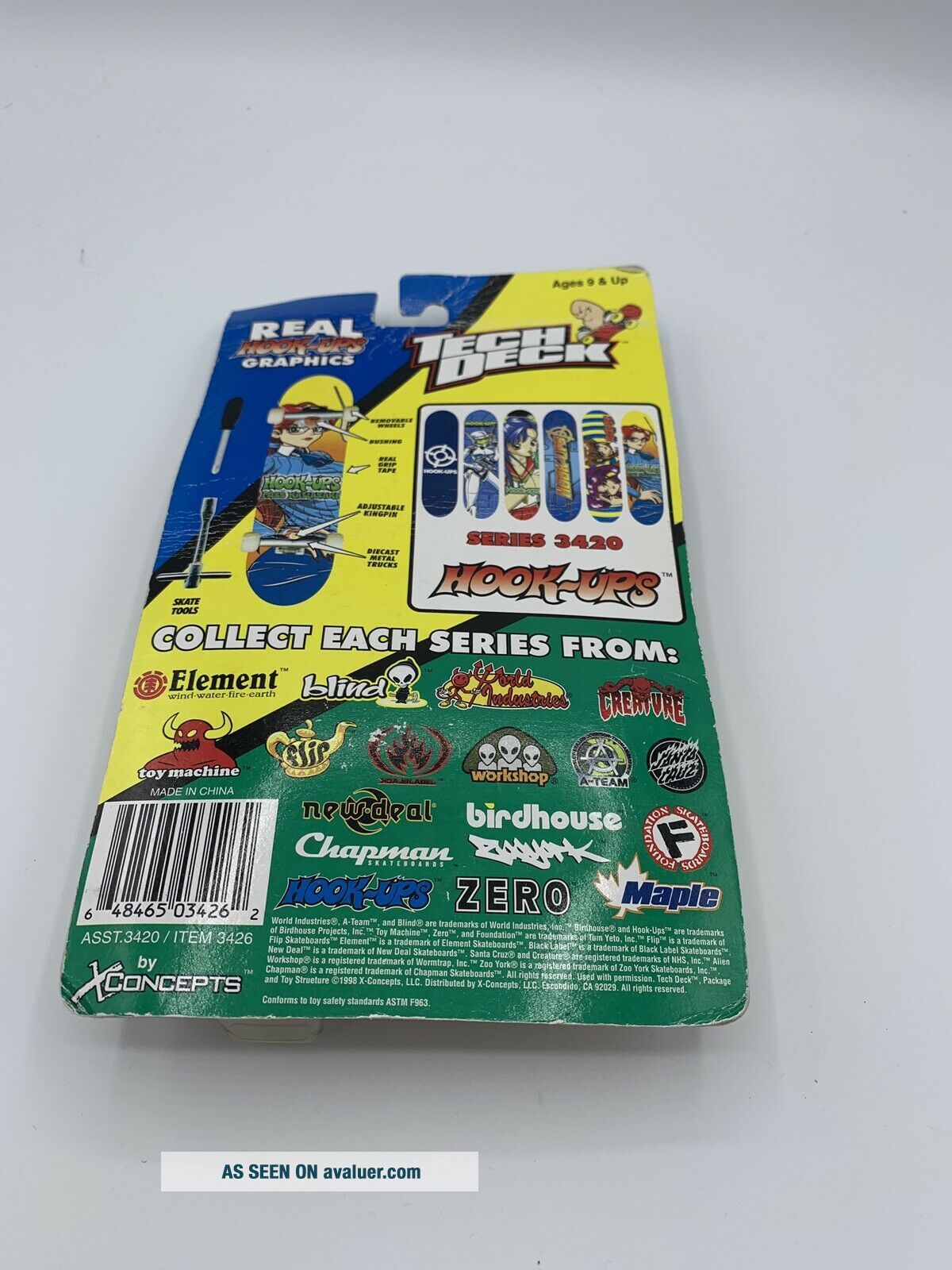 Vintage Tech Deck HOOK - UPS Series 3420 3426 - Fingerboard Rare HOOK ...
