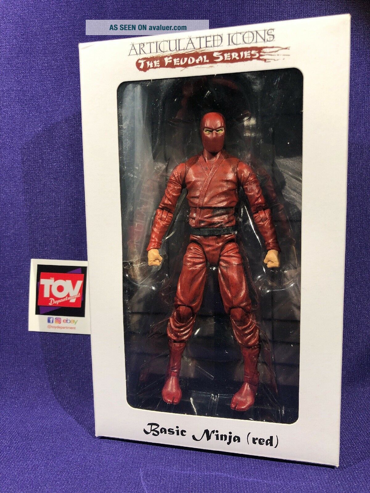Fwoosh Articulated Icons Feudal Series Red Ninja Marvel Legends Scale ...