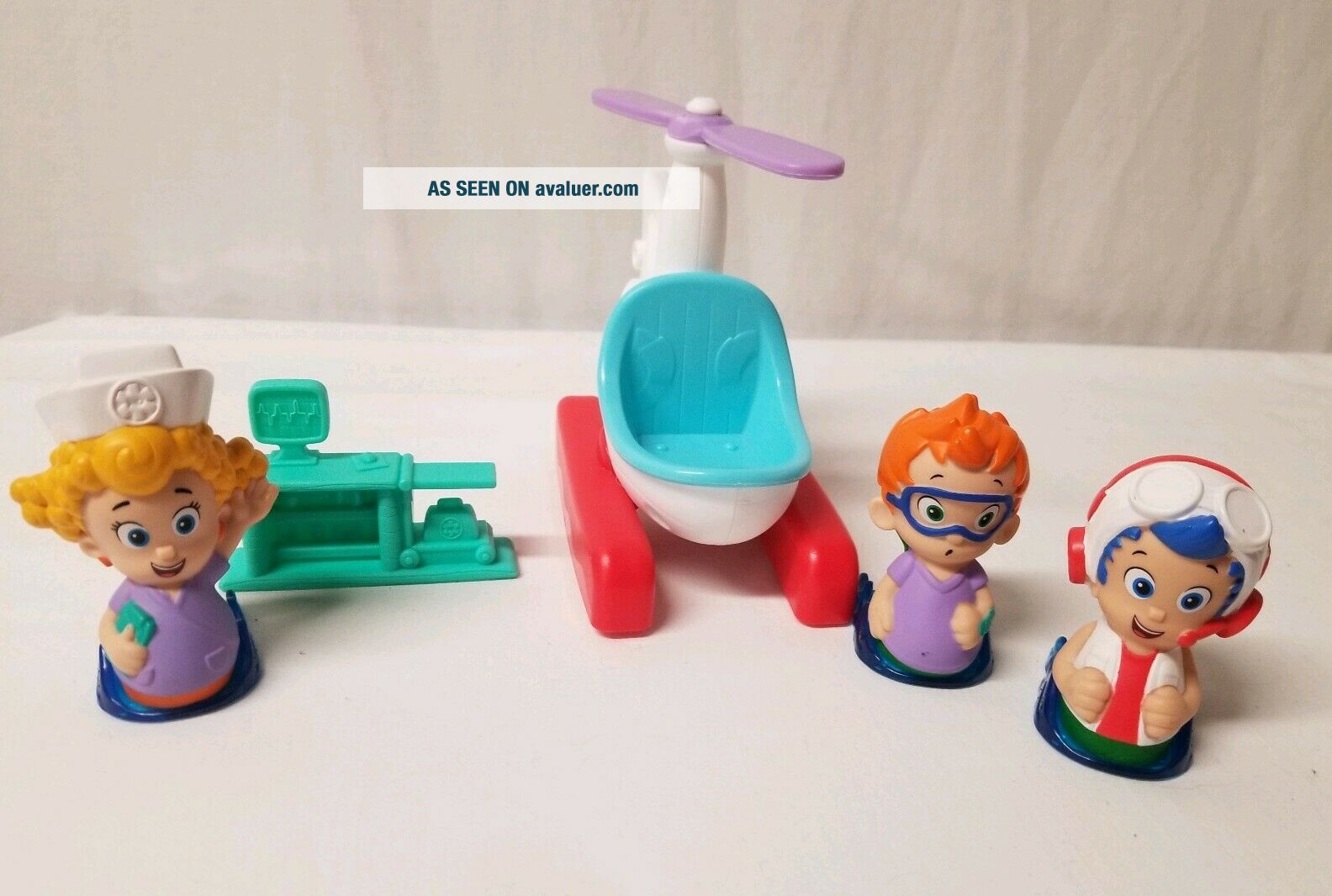 Bubble Guppies Check - Up Set Complete Helicopter Pilot Gil Nurse Deema ...