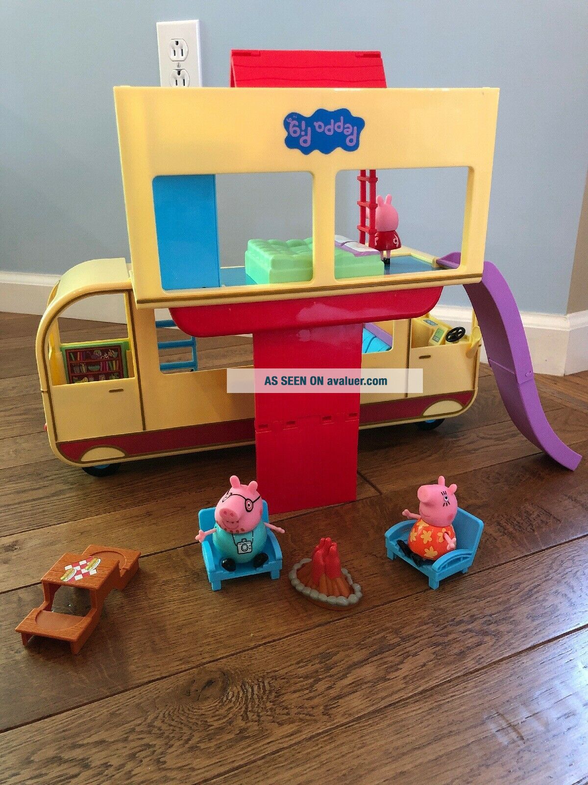 Camper Van Peppa Pig Playset Transforming Motor Home Vehicle Bus Tent ...
