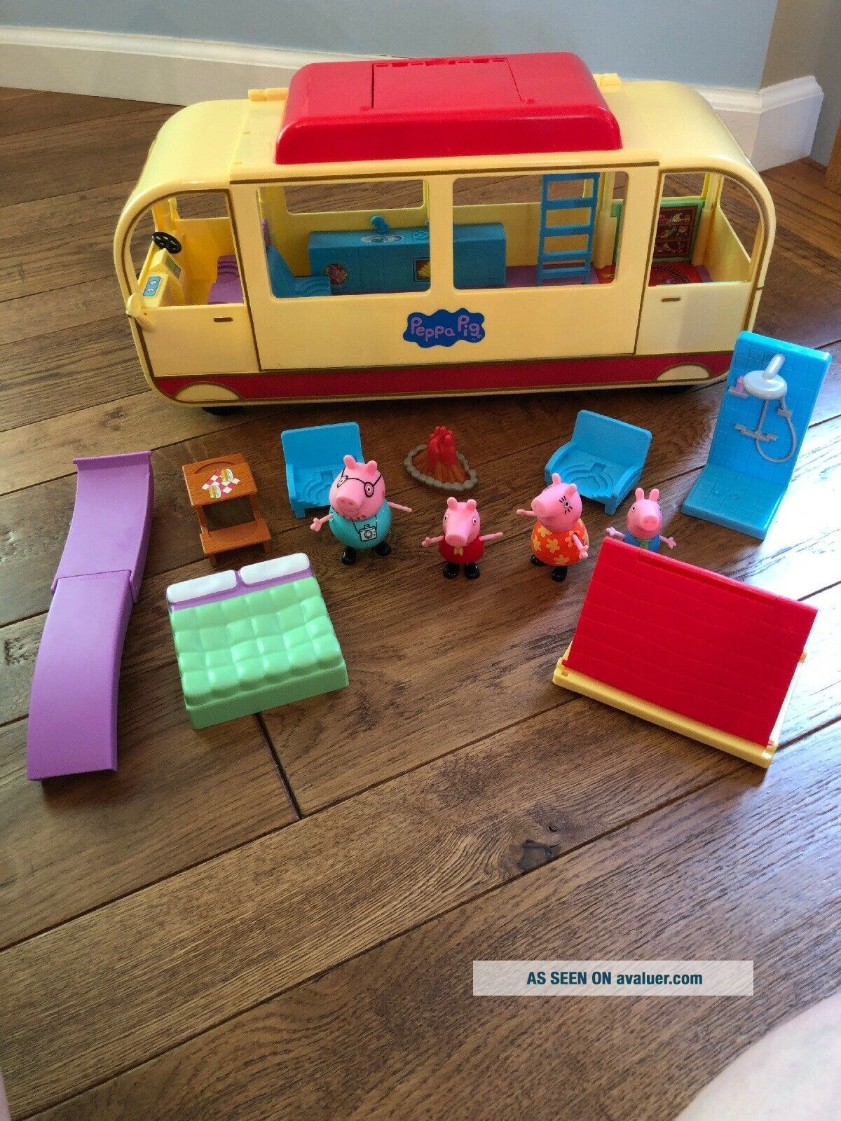 Camper Van Peppa Pig Playset Transforming Motor Home Vehicle Bus Tent ...
