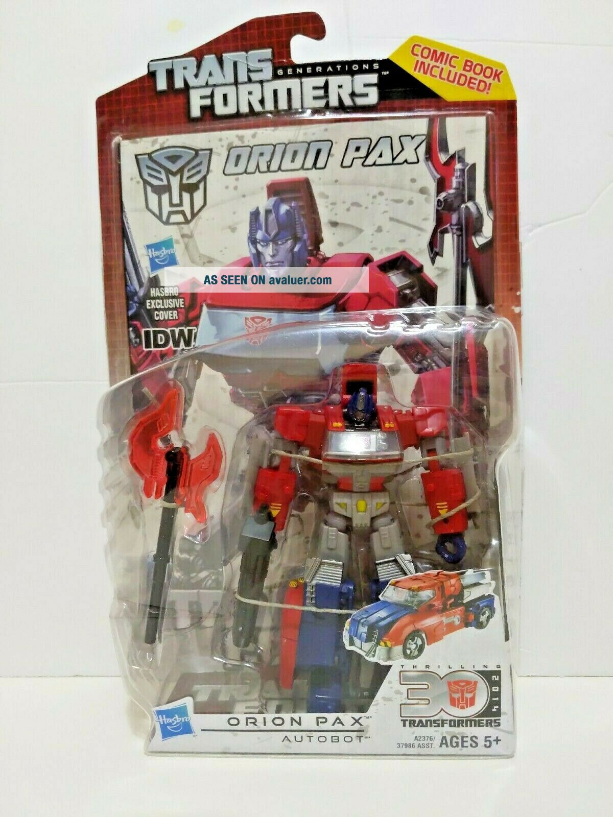 Transformers Generations Thrilling 30 Deluxe Class IDW Orion Pax | #8779356