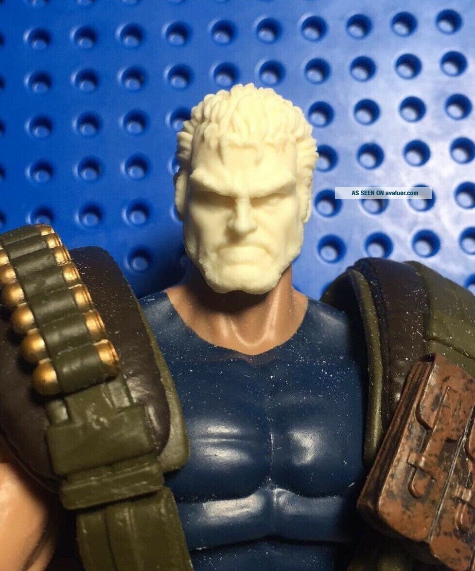 Marvel Legends Custom 98 CABLE Head & GUN VER. 2 ONLY Close Mouth Cast ...