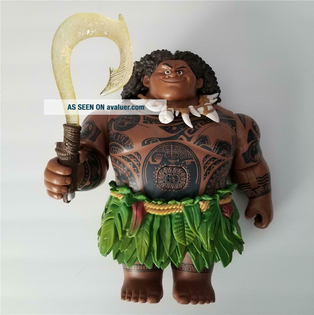 DISNEY STORE MOANA 12 " MAUI Deluxe Talking Singing Light Up Character ...