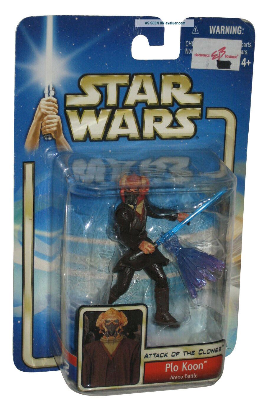 Star Wars Attack Of The Clones Plo Koon Arena Battle Action Figure ...