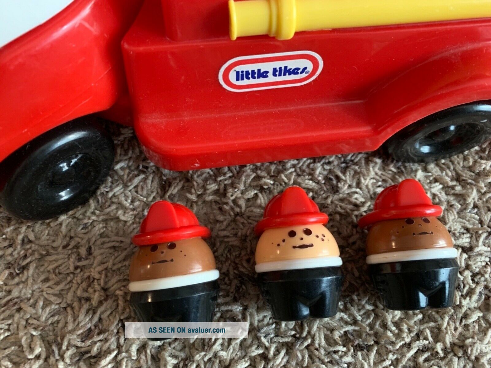 Vintage Little Tikes Fire Truck Toy With Three (3) Fire Fighters | #8807845
