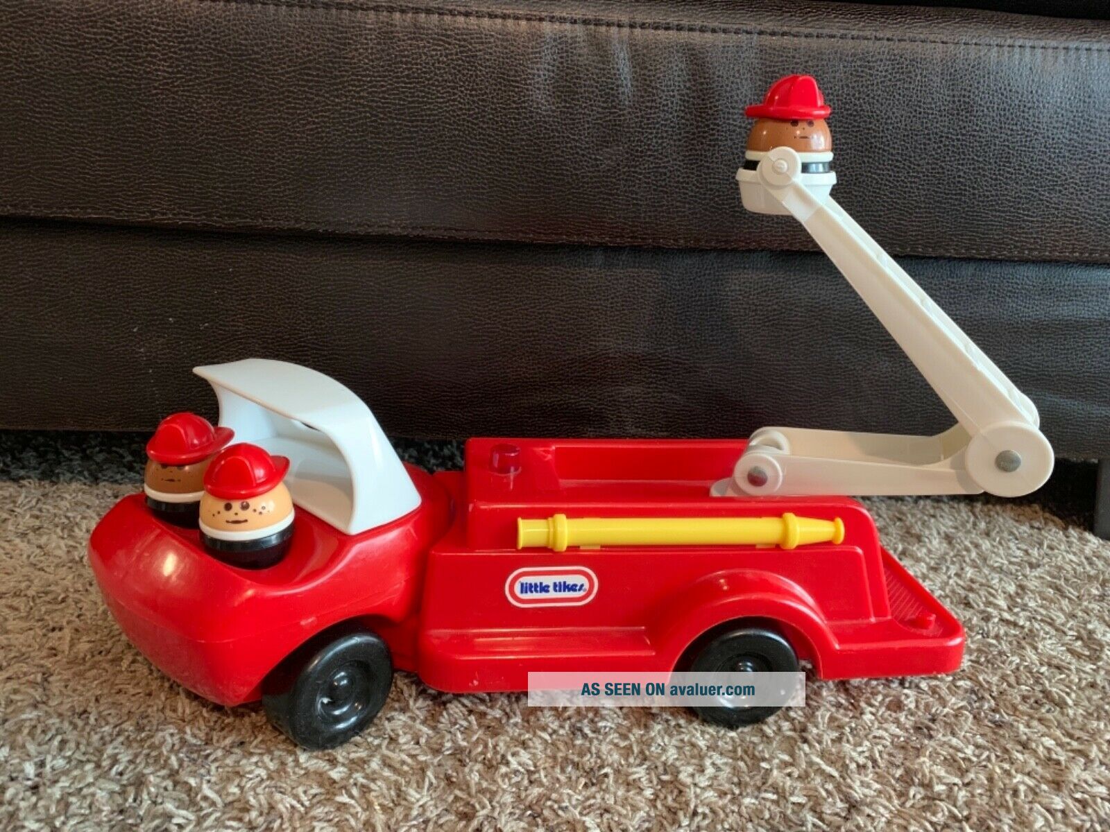 Vintage Little Tikes Fire Truck Toy With Three (3) Fire Fighters | #8807845