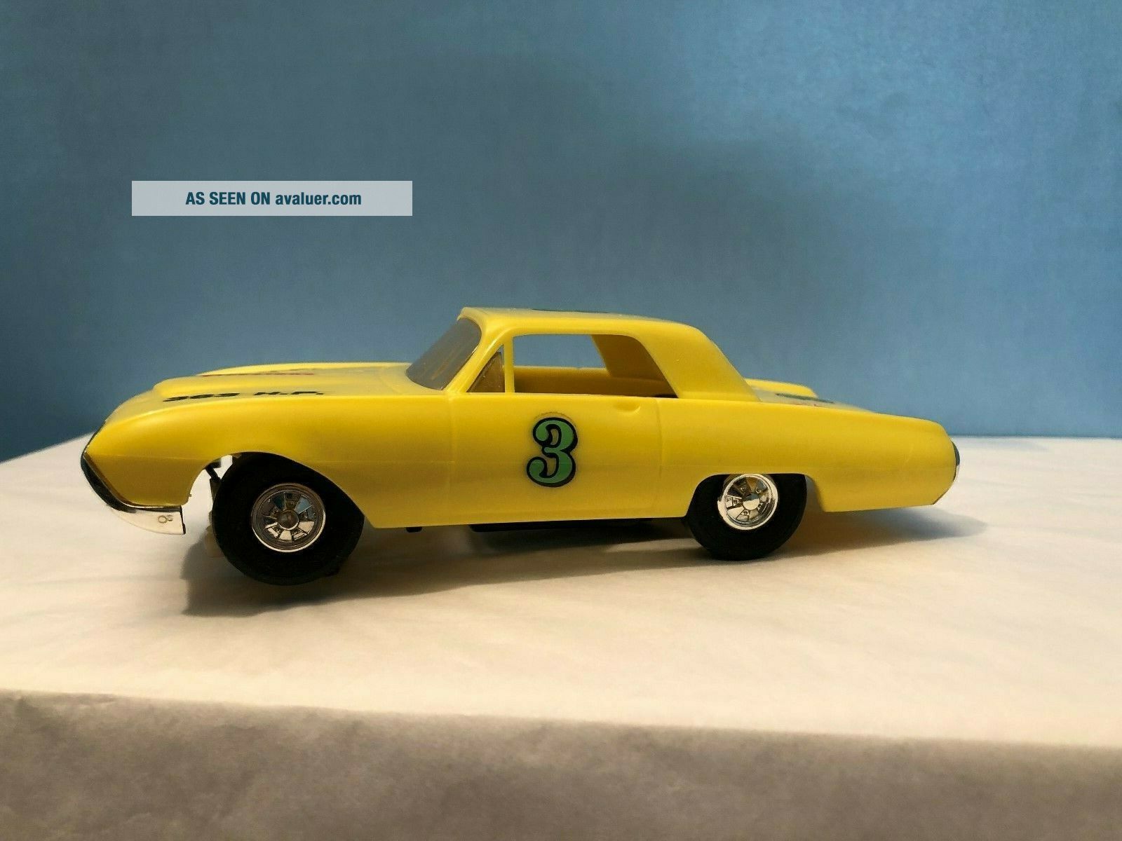 Vintge 1963 Eldon Ford Thunderbird 1/32 Scale Yellow Sot Car W/Decals ...