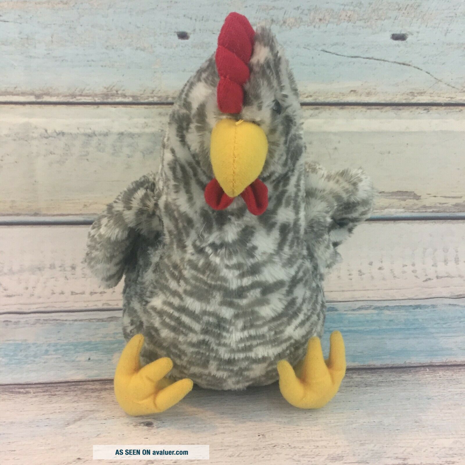 Hugfun Rooster Plush Gray Soft 13 " Stuffed Animal Red Comb Chicken ...