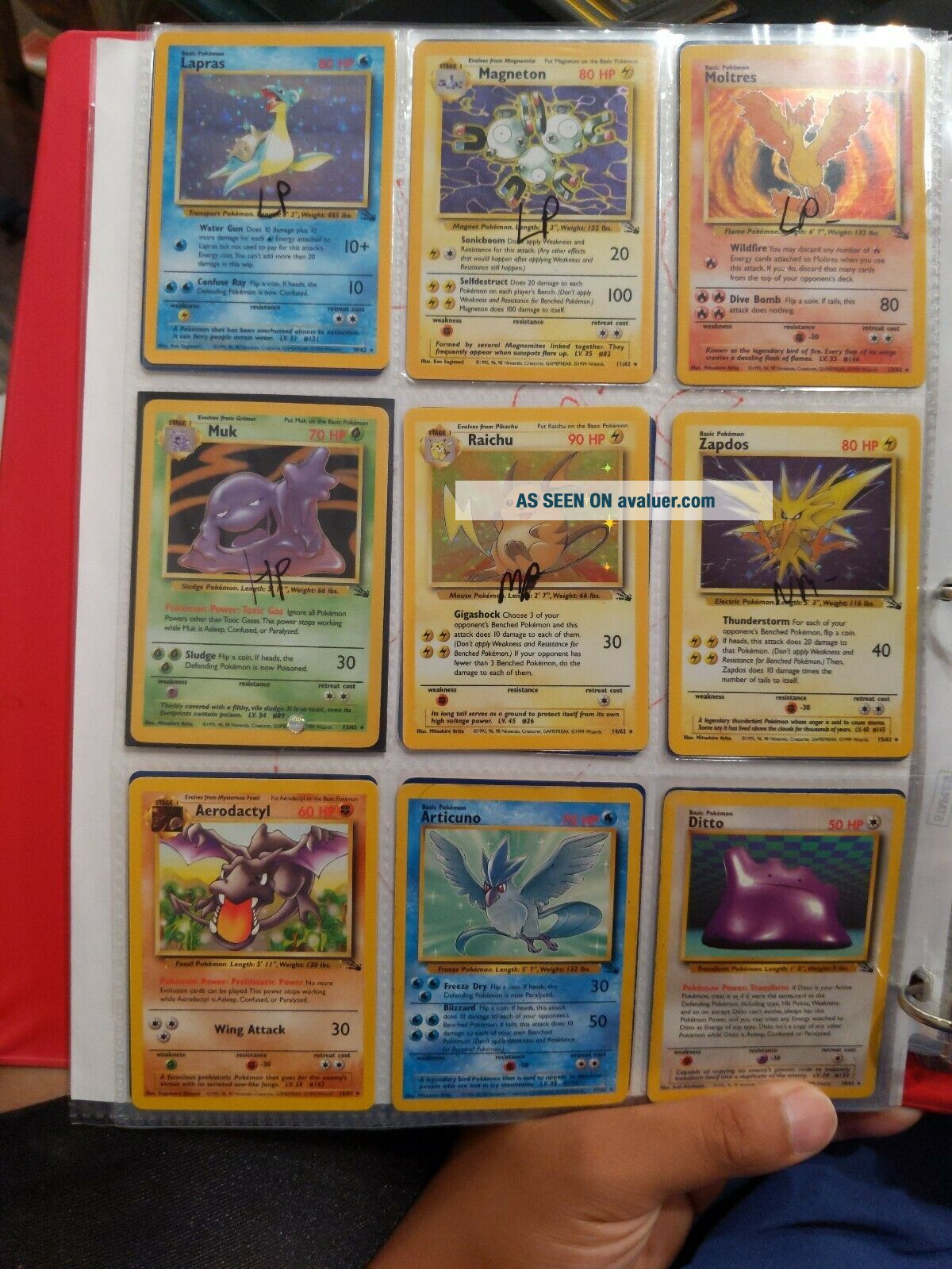 Fossil COMPLETE Set 62 Of 62 Cards HP TO NM Pokemon 1999 Wizards Of The ...