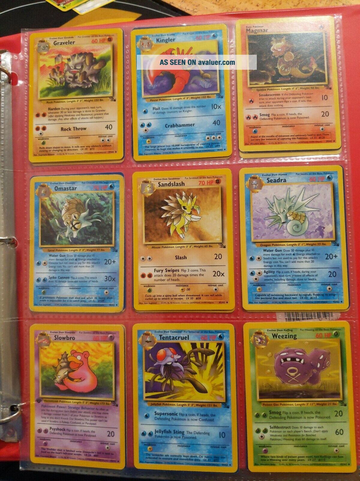 Fossil COMPLETE Set 62 Of 62 Cards HP TO NM Pokemon 1999 Wizards Of The ...