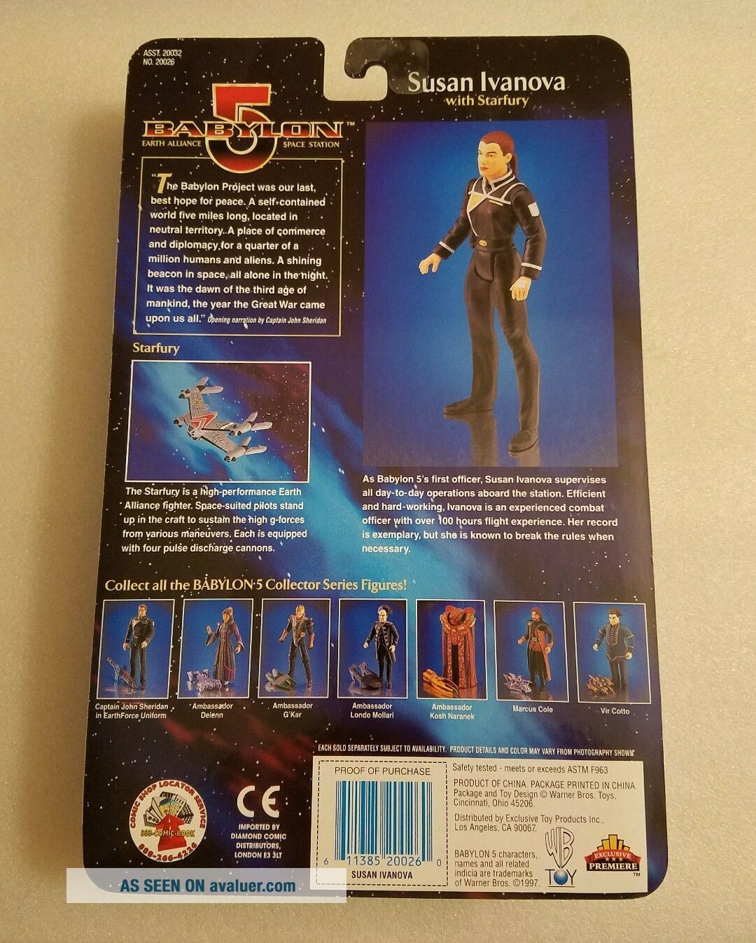 1997 Babylon 5 SUSAN IVANOVA W/ StarFury PREVIEWS EXCLUSIVE ITEM | #8879294