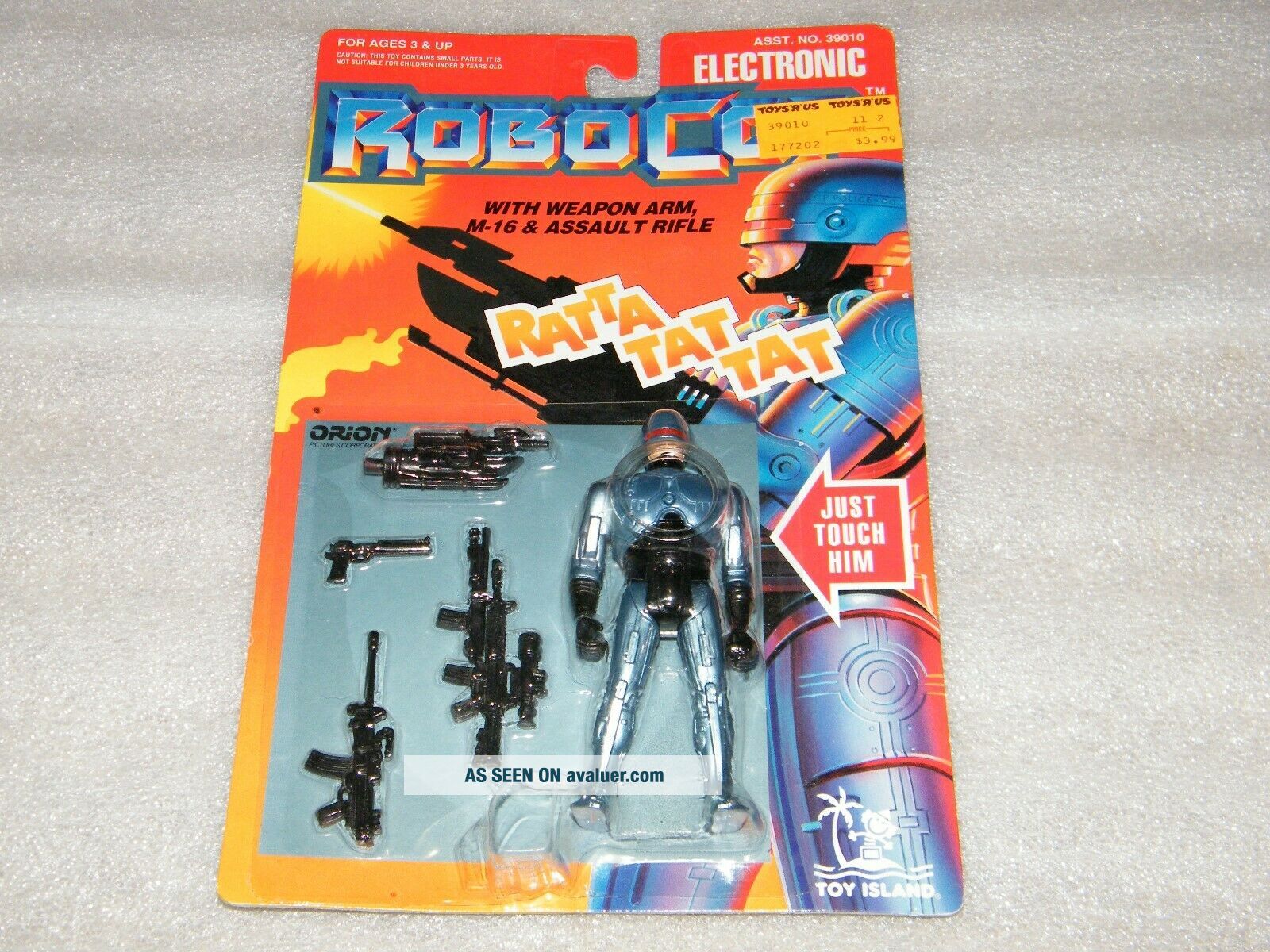 Rare Vintage MOC ROBOCOP Figure Electronic Weapon Arm Toy Island 1993 ...