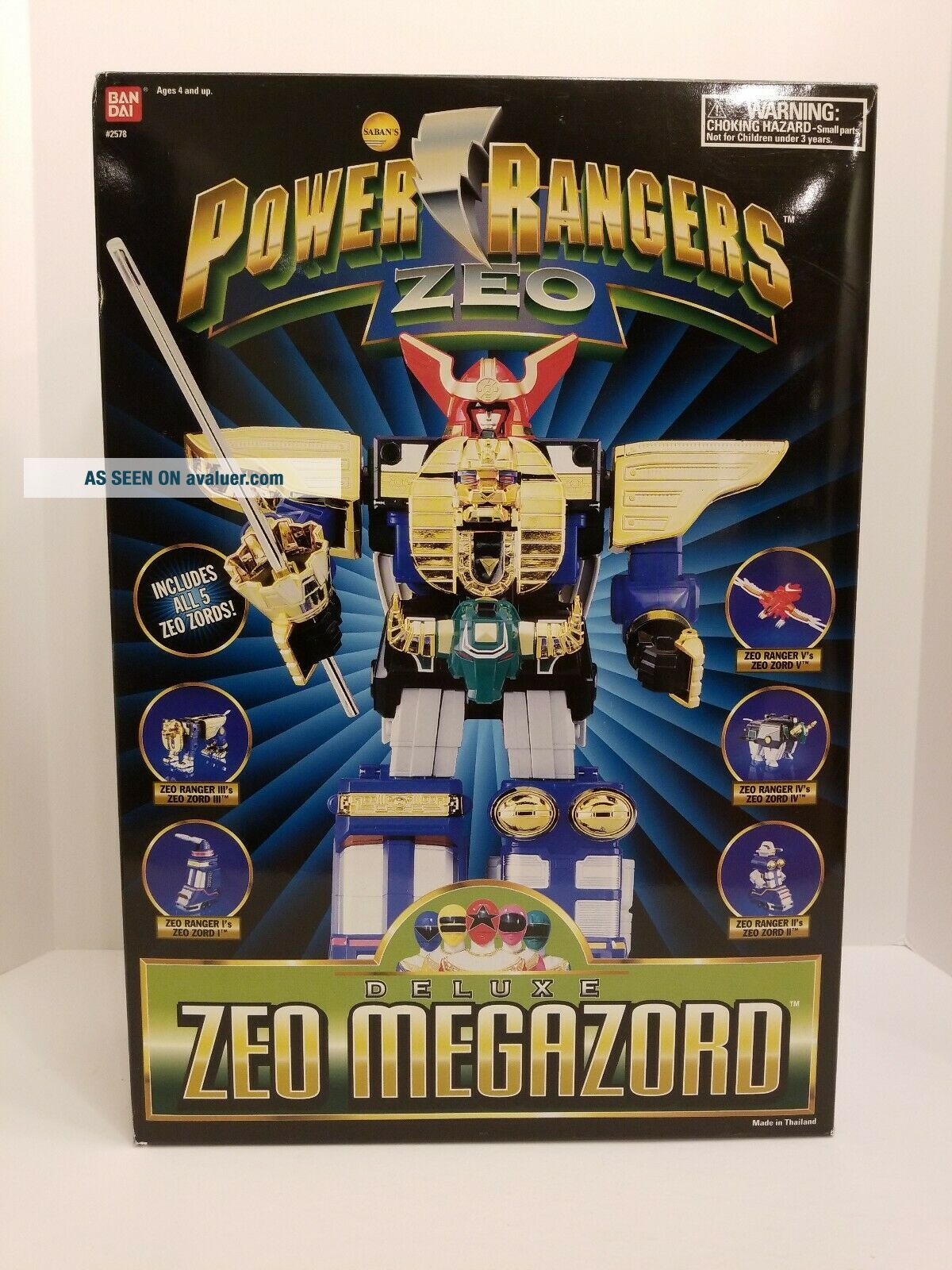 1996 Bandai Mighty Morphin Power Rangers Deluxe Zeo Megazord Complete ...