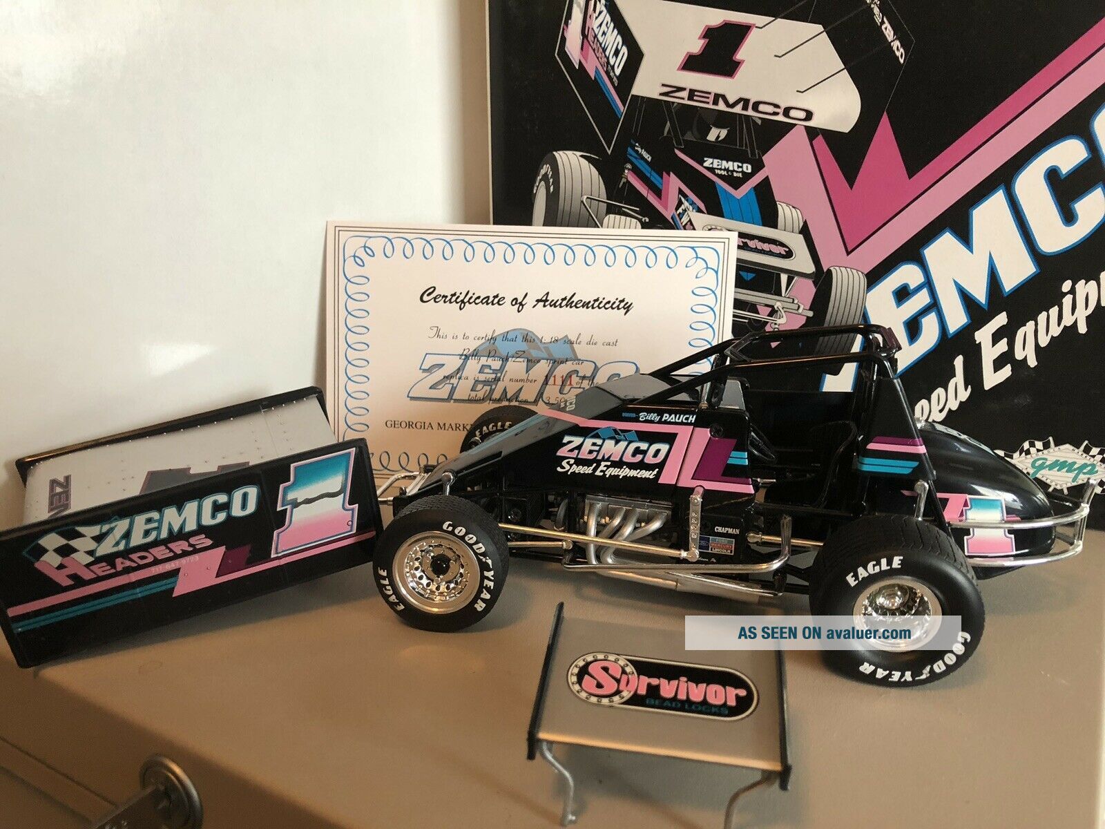 GMP Billy Pauch 1 Zemco Equip 1:18 Scale Die Cast Sprint Car Seventh In ...