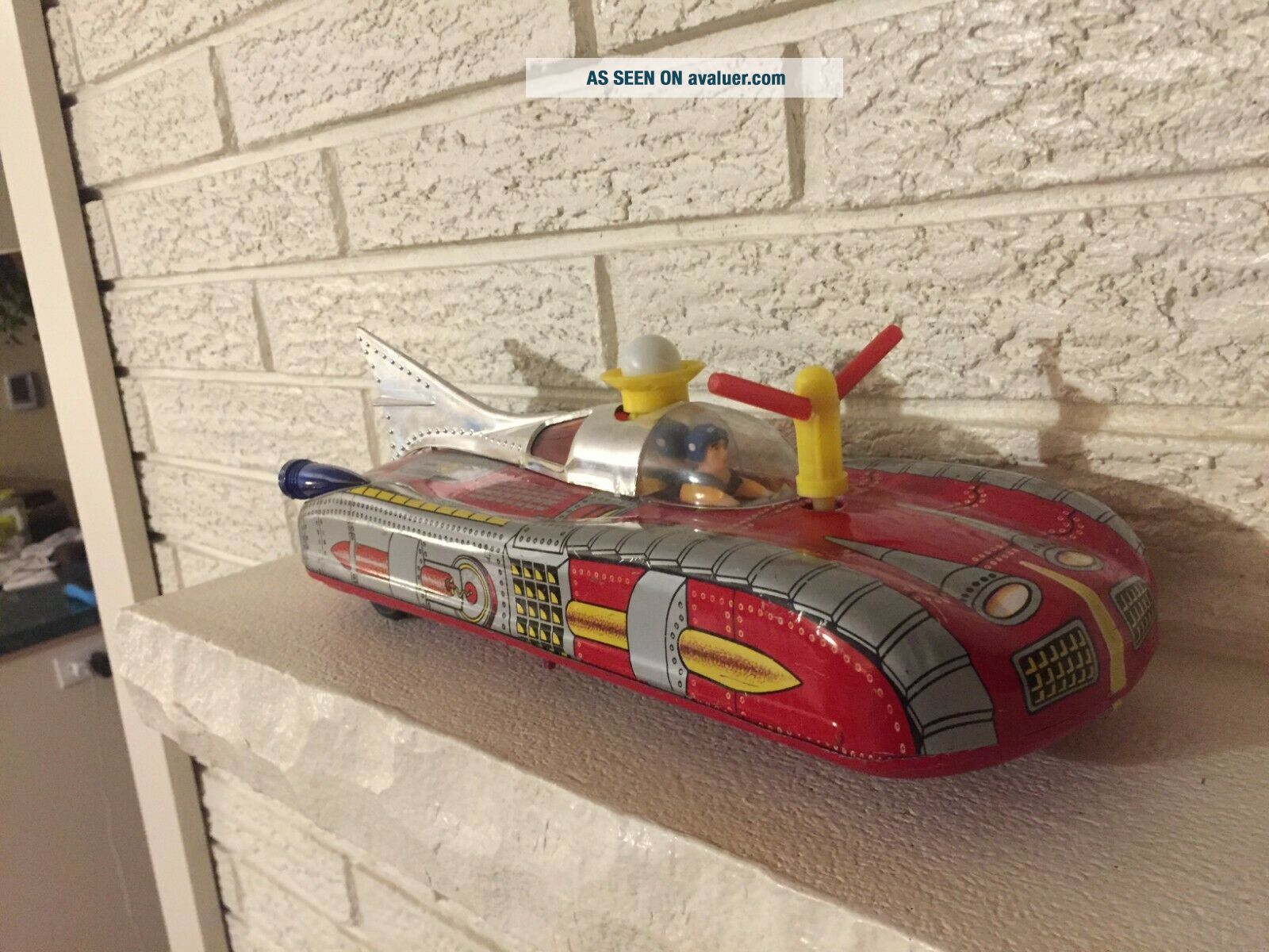 Very Rare 60 ' S Tin Litho Battery Operated Bump N Go Spacecraft Space ...
