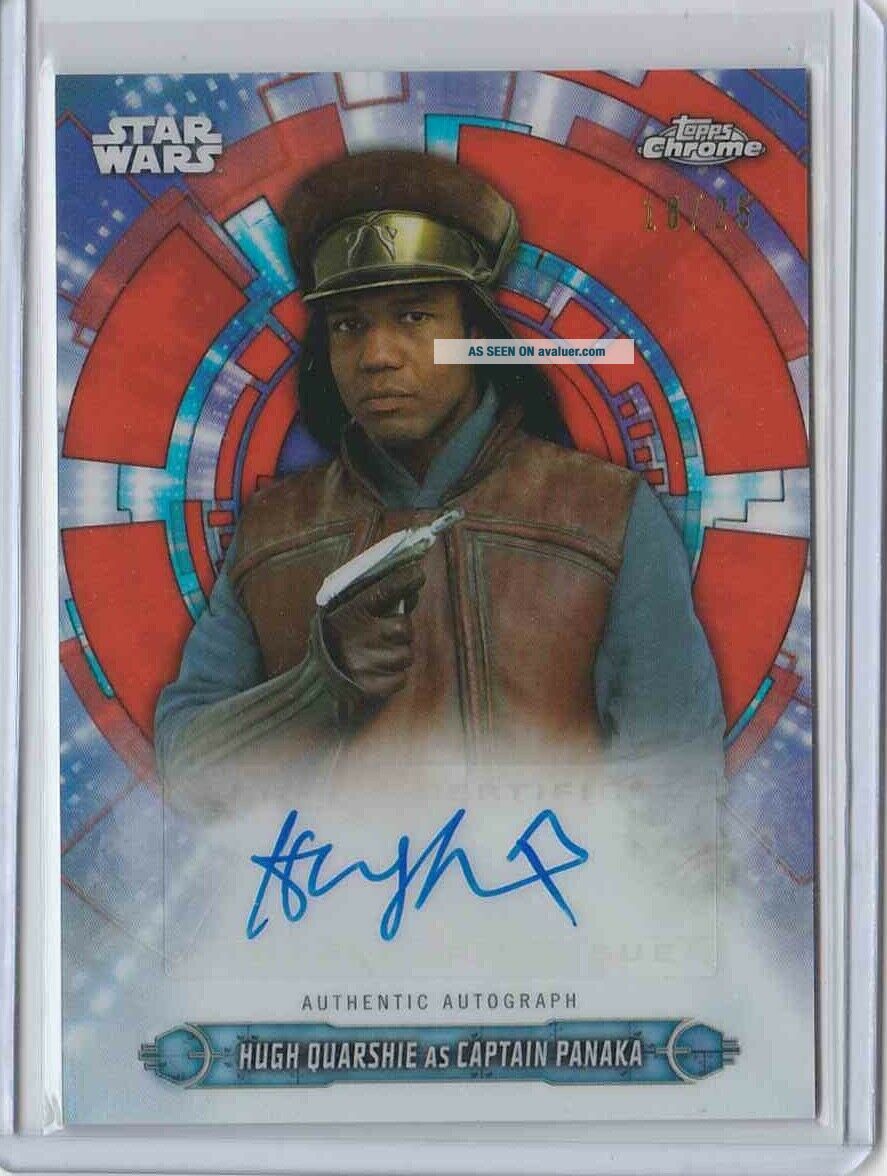 2019 Topps Chrome Star Wars Captain Panaka Orange Refractor Auto /25 PA ...
