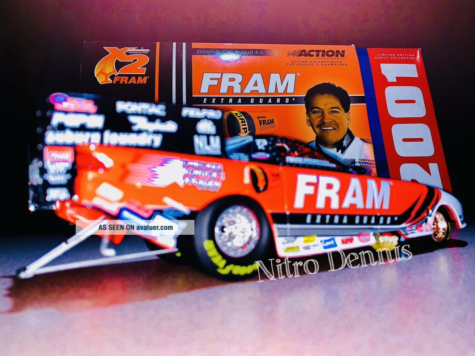 NHRA Frank Pedregon 1:24 Diecast NITRO Funny Car FRAM TOP FUEL Drag ...