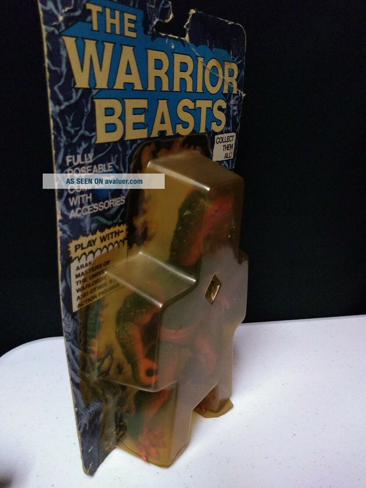 Vintage 1982 Remco Warrior Beasts Stegos Complete Action Figure On Card ...