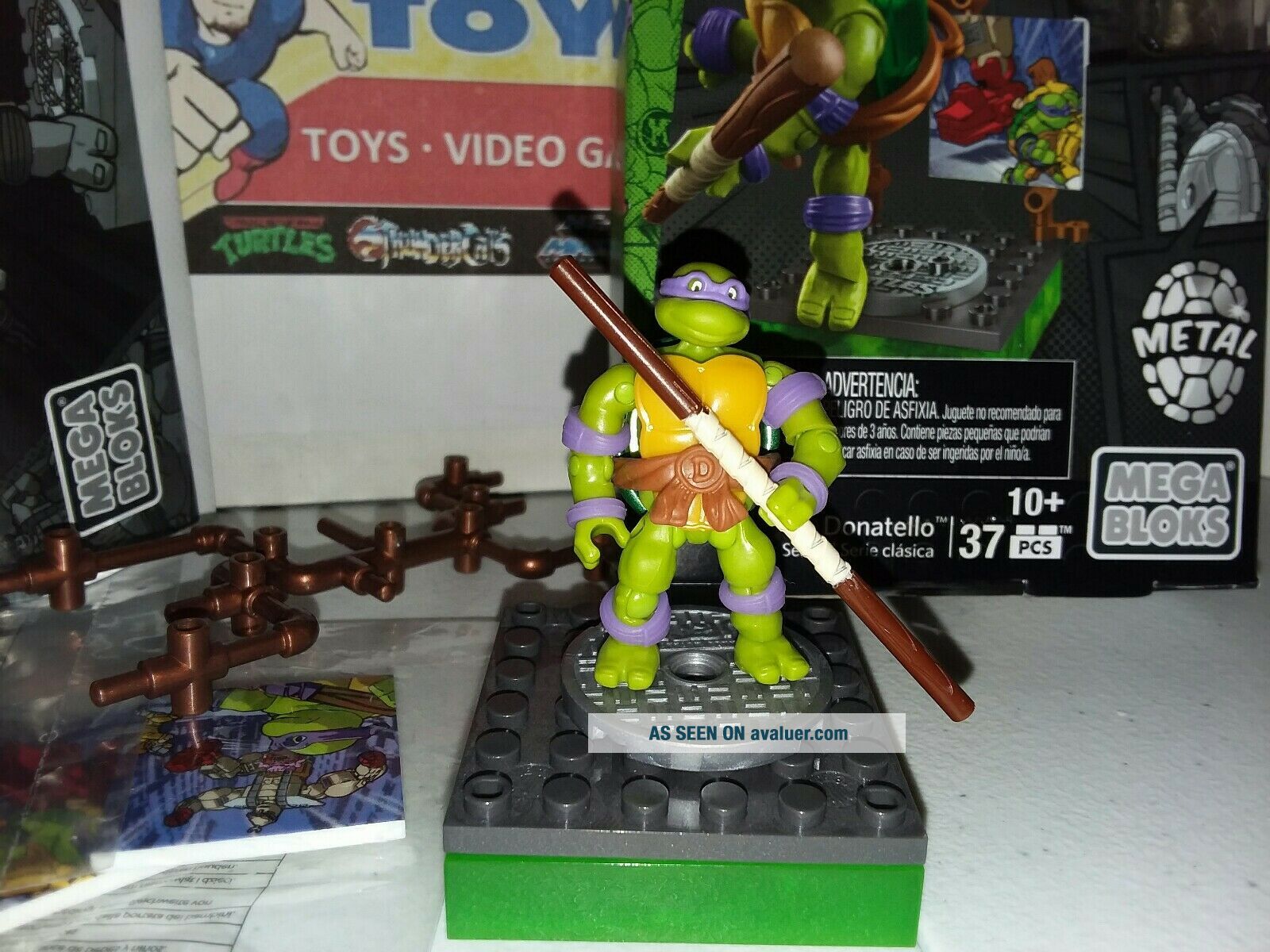 RARE Mega Bloks TMNT Classic Collectors Complete Metal DMW23 Donatello ...