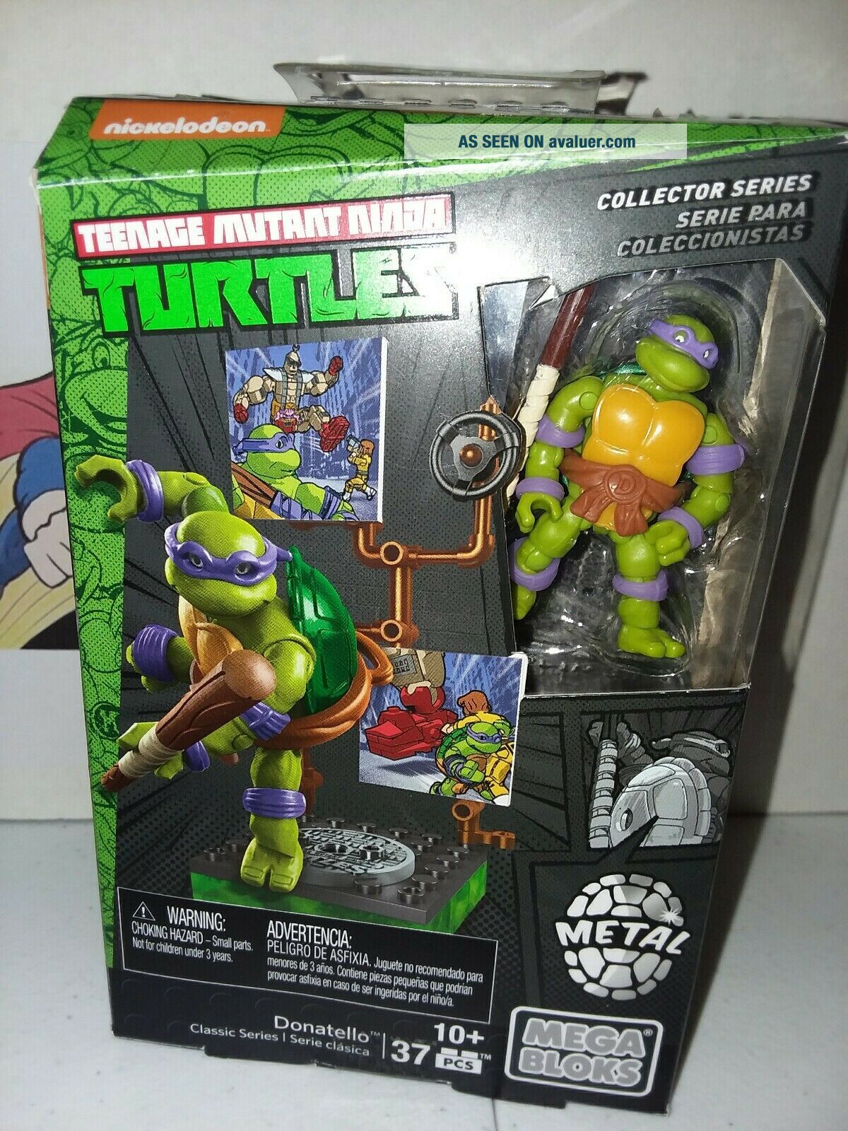RARE Mega Bloks TMNT Classic Collectors Complete Metal DMW23 Donatello ...